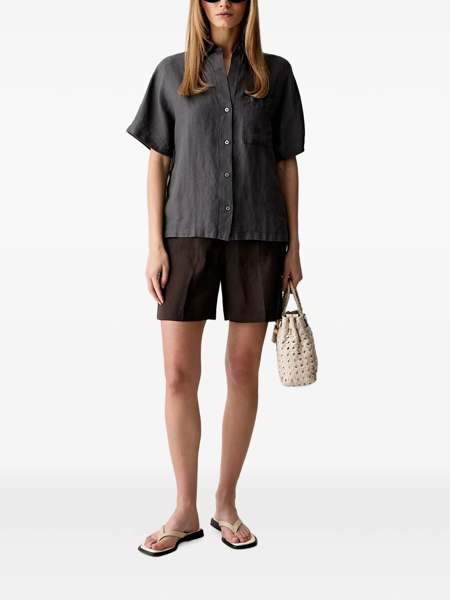 Рубашка Marc O'Polo Short-sleeve button-up shirt, размер 40 EU — фото 1