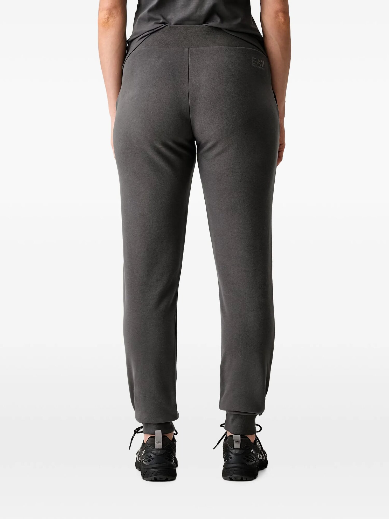 Брюки EA7 EMPORIO ARMANI Logo-print elasticated-waist track pants, размер 44, коричневый — фото 1