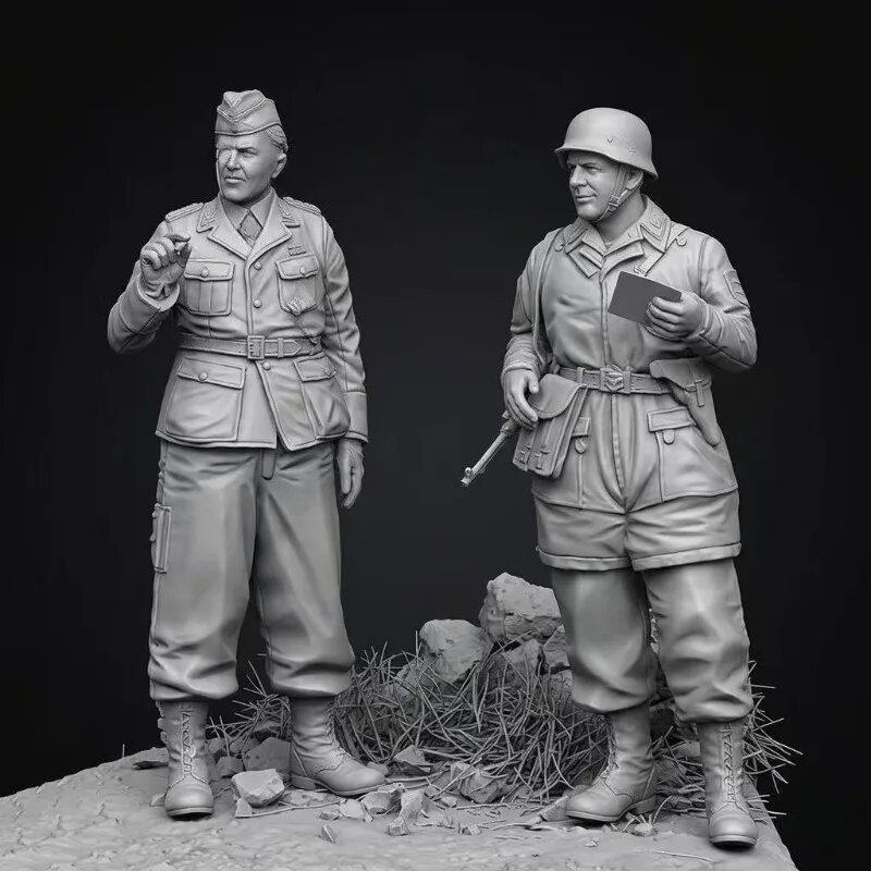 Масштабные модели из литой смолы 1/35: Фигурки парашютистов (2 шт.)