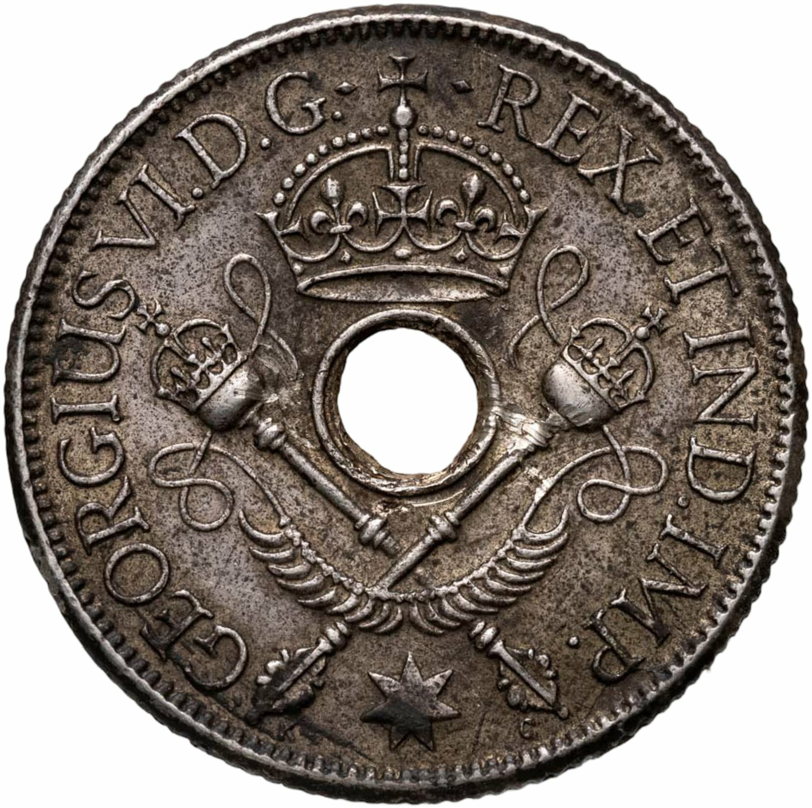 Новая Гвинея 1 шиллинг shilling 1938, Серебро 925, в сохранности XF