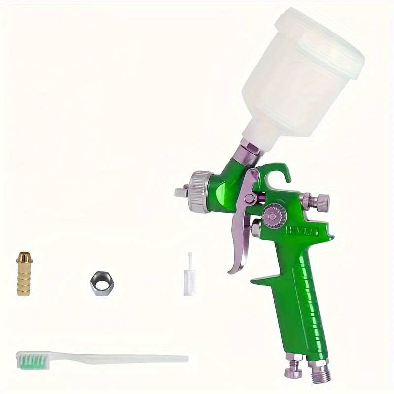 Краскопульт H2000 1.0 мм зеленый, ручной, для DIY, эргономичный дизайн, в комплекте аксессуар