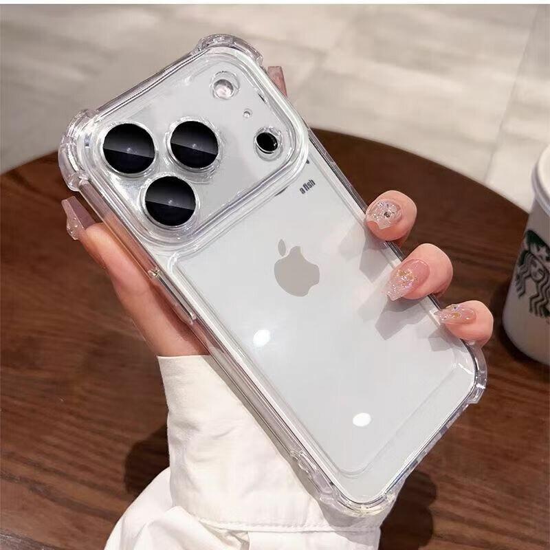Кейлия чехол для iPhone 17 Pro Max с воздушной амортизацией и полной защитой объектива прозрачный силиконовый мягкий