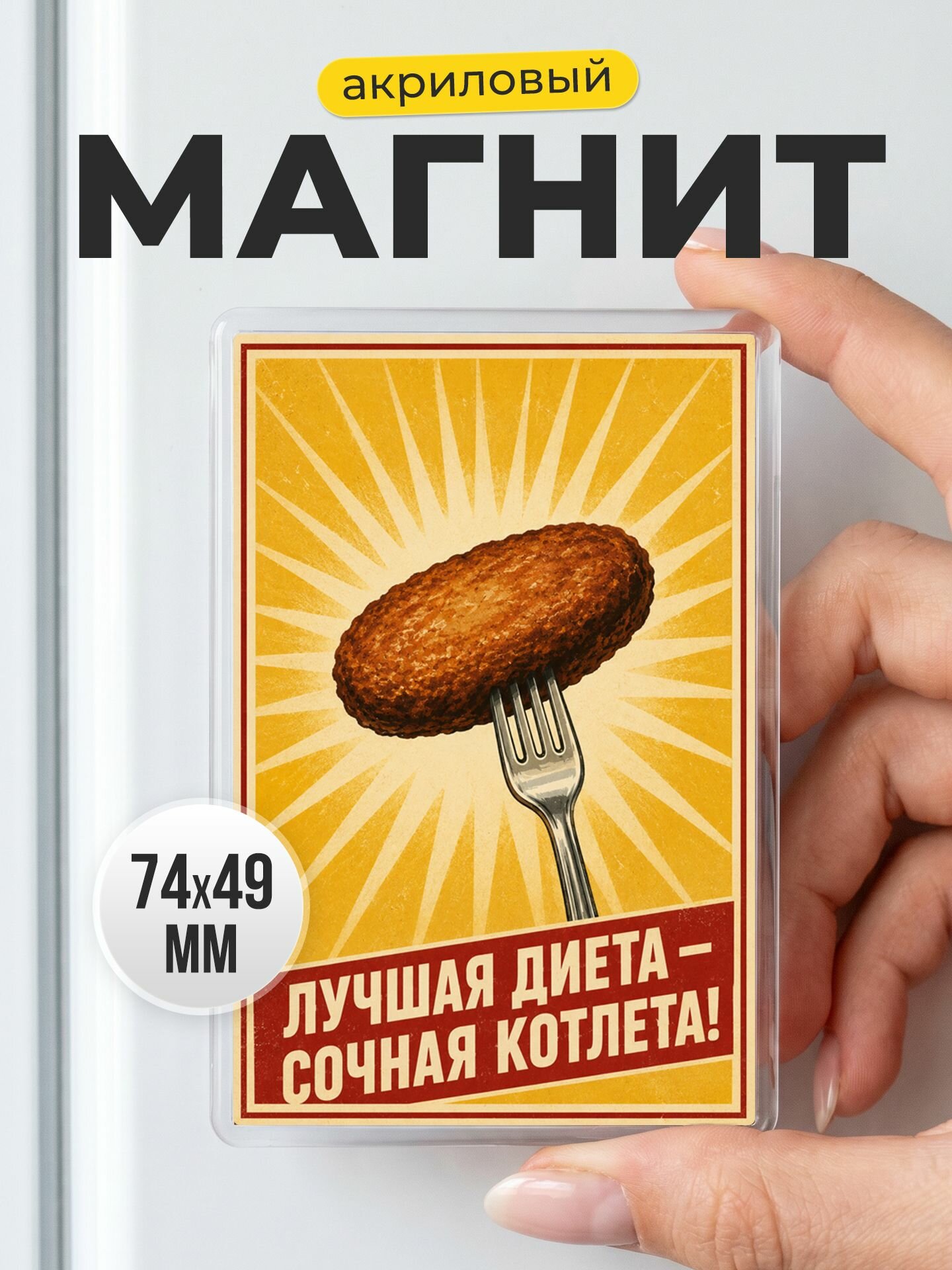 Прикольный акриловый магнит на холодильник - подарок другу