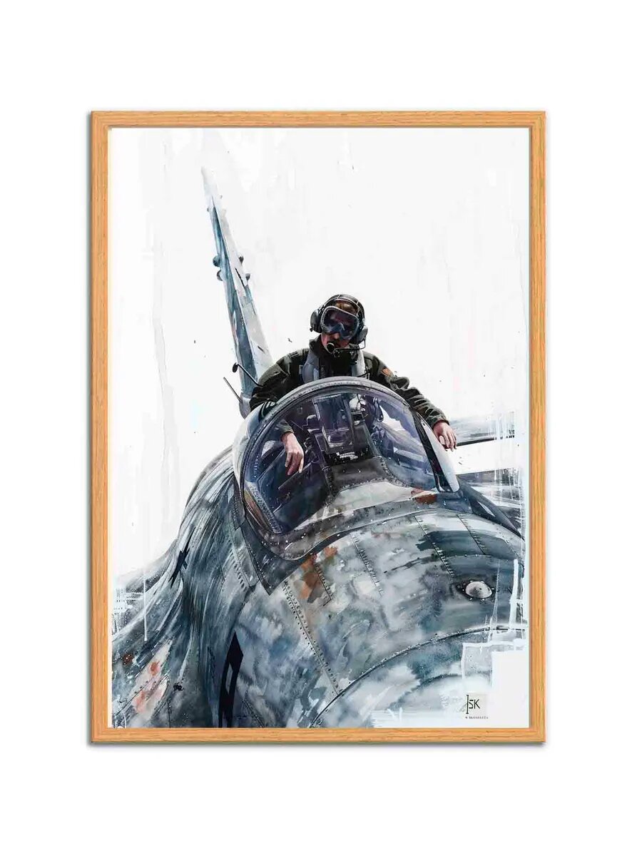 Пилот-животное-аллигатор 2, Плакат 30x42см