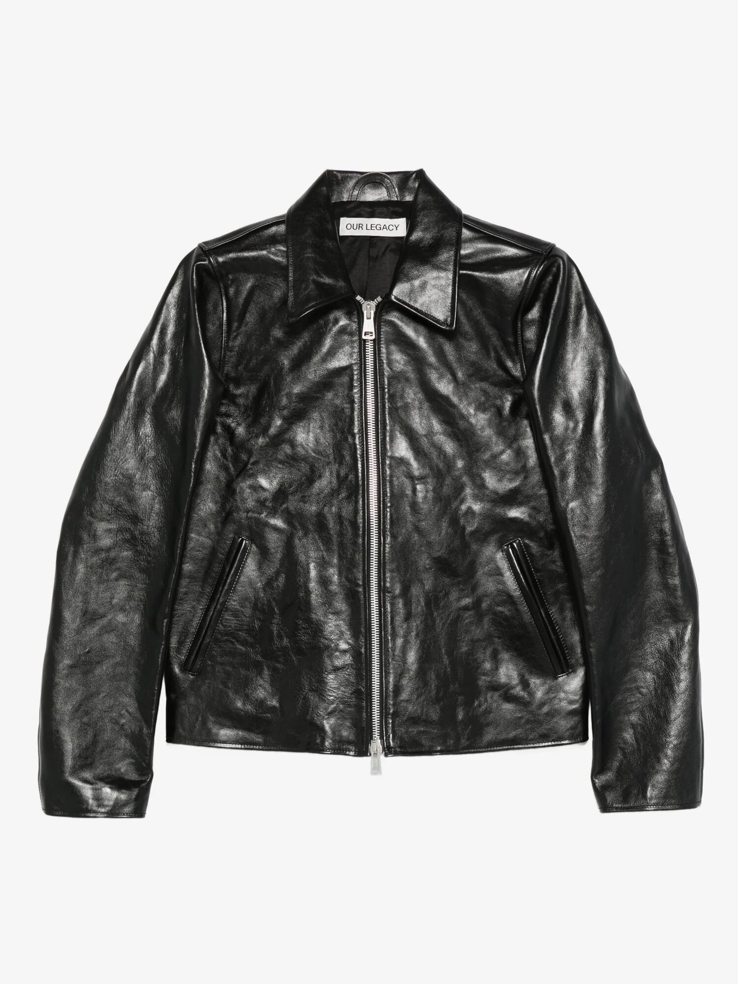 Куртка Leather zip-front jacket