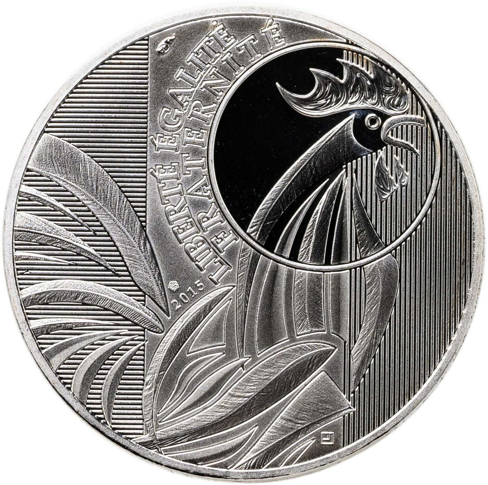 Франция 10 euro евро 2015 "Галльский петух", Серебро 333, в сохранности Proof