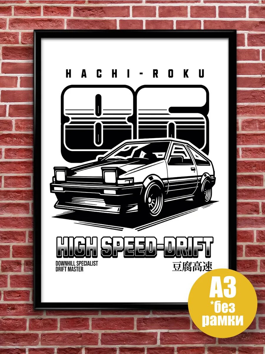 Постер интерьерный JDM, А3 (297*420), без рамы