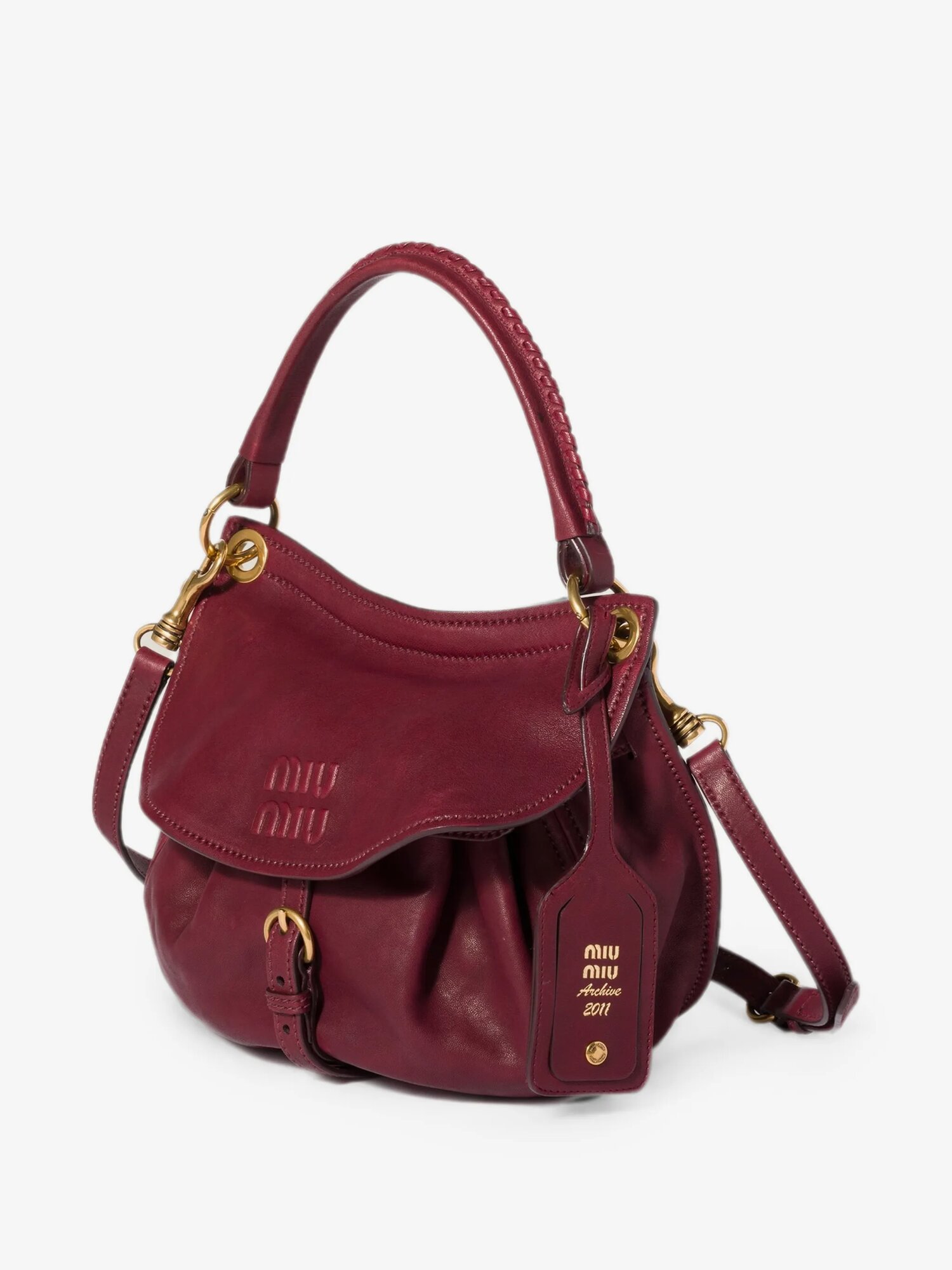 Сумка Miu Miu Rendez-vous nappa leather bag, красный — фото 1