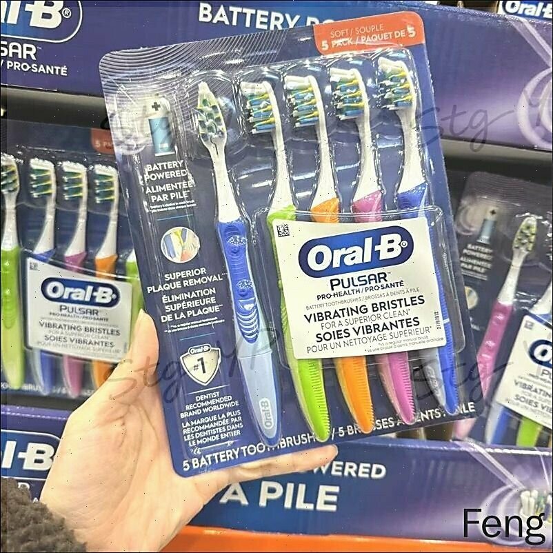 Зубная щетка Oral-B Pulsar 5 шт с вибрирующими щетинками, электрическая для дома