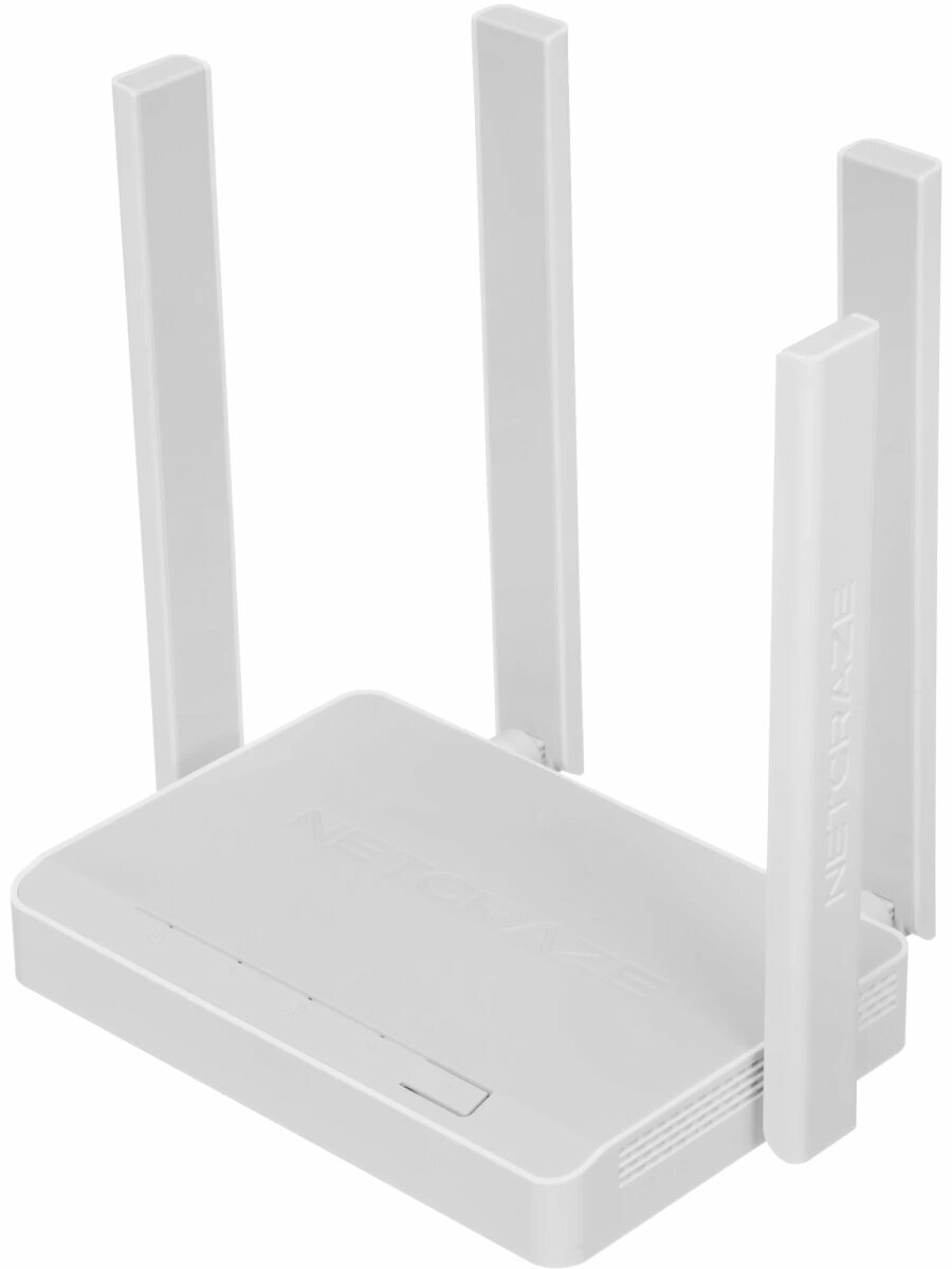 Беспроводной роутер Keenetic Netcraze Runner 4G Wi-Fi 4 2.4 ГГц 4 белый