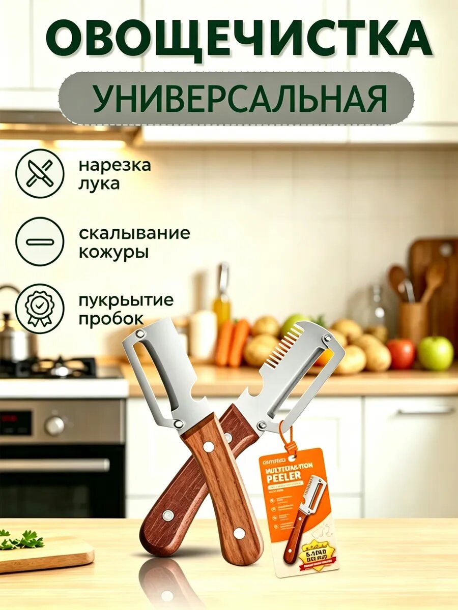 Многофункциональная овощечистка из нержавеющей стали