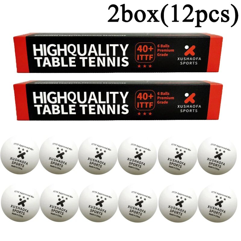 Мячи для настольного тенниса Xu Shaofa 3 звезды, 2box (12шт)