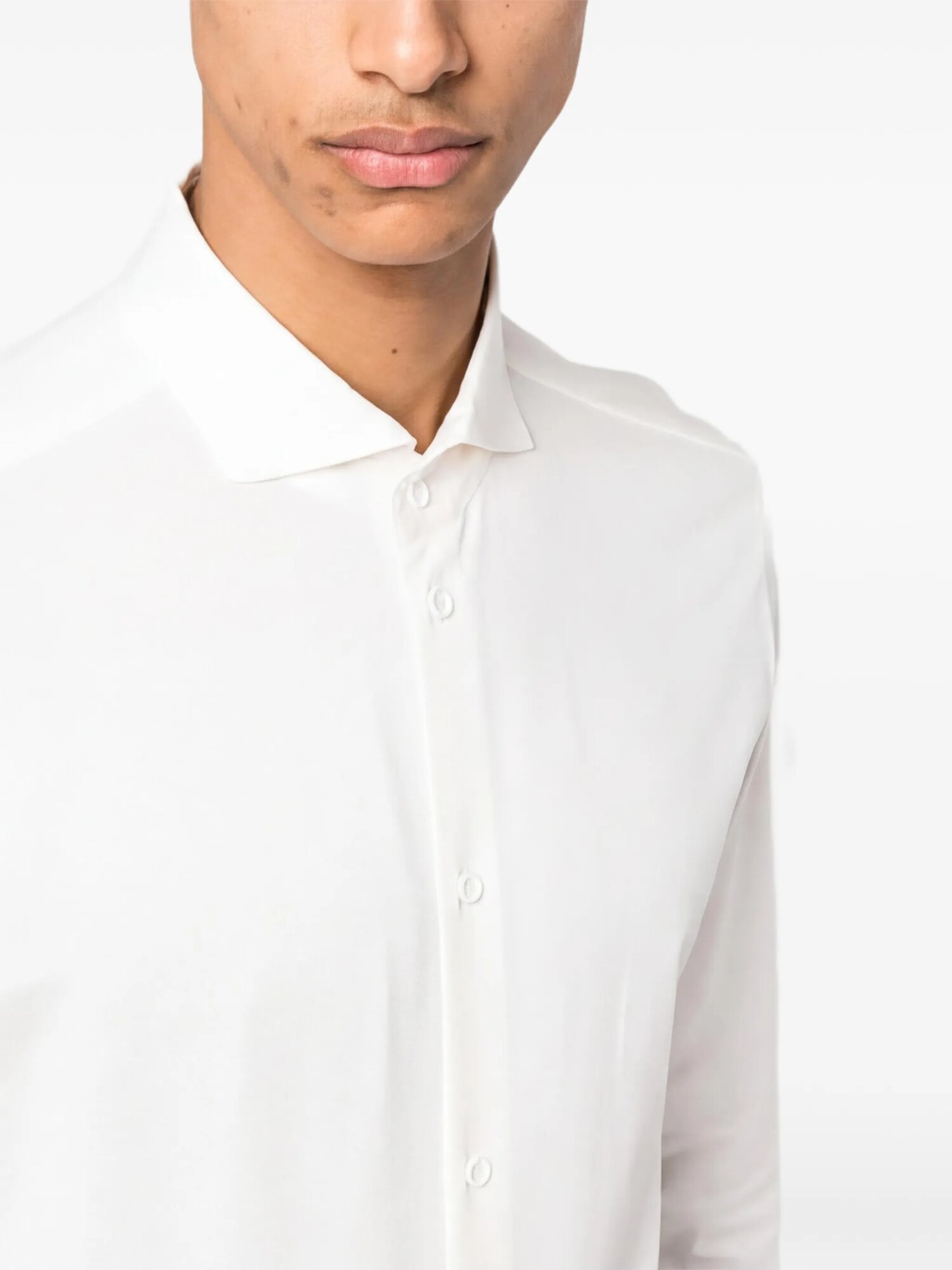 Рубашка Roberto Collina Button-down long-sleeve shirt, размер 56, white — фото 1