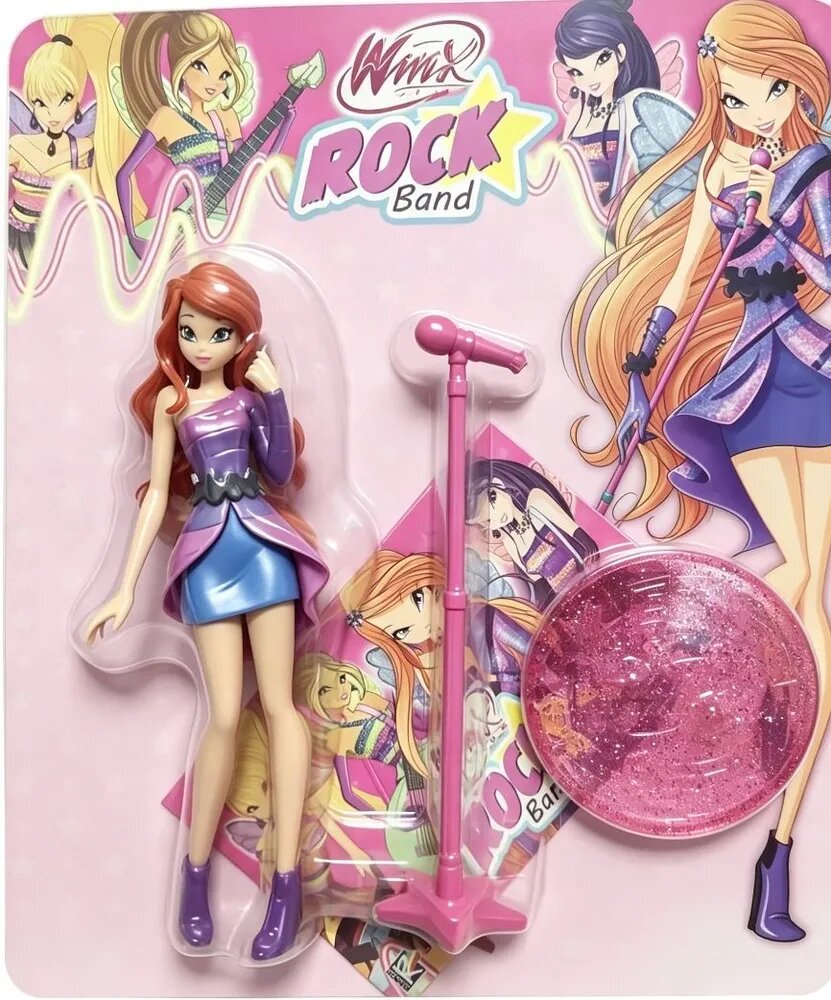 Коллекционная фигурка Блум Winx Club Rock Band, игровой набор с аксессуарами