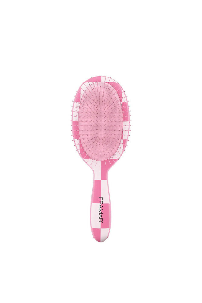 Framar Detangle Brush - Checked Out Pink/Распутывающая щетка для волос "В розовую клетку"