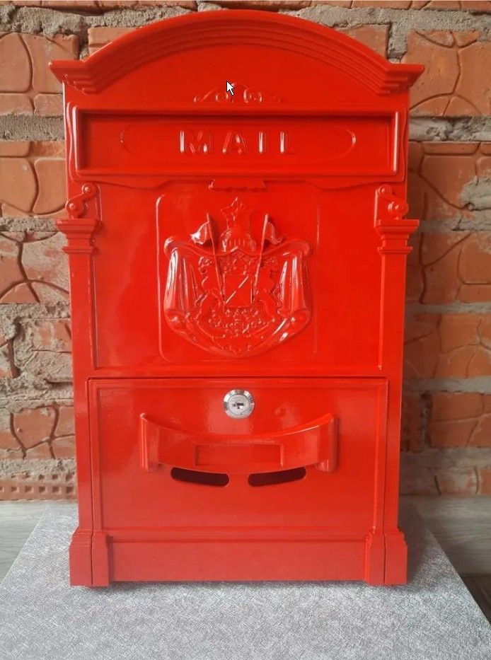 Ящик почтовый, уличный для частного дома аллюр 4010B, красный