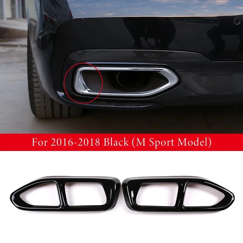 Накладка на выхлоп BMW 7 G11/G12 2016-2018, черная