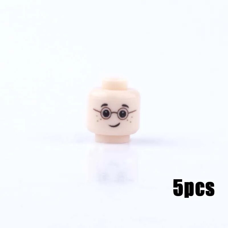 Бежевая голова Lego для мини-фигурки, Y188-5PCS