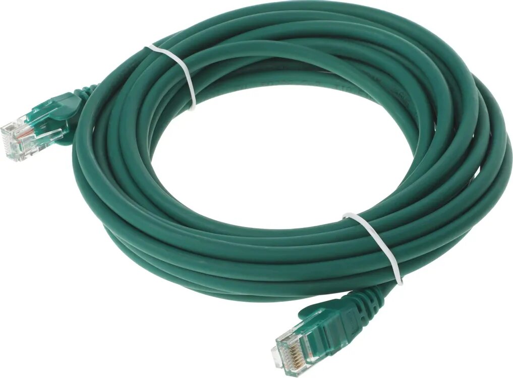 Патч-корд LanMaster вилка RJ-45, вилка RJ-45, кат.5E, LSZH, 5м, зеленый