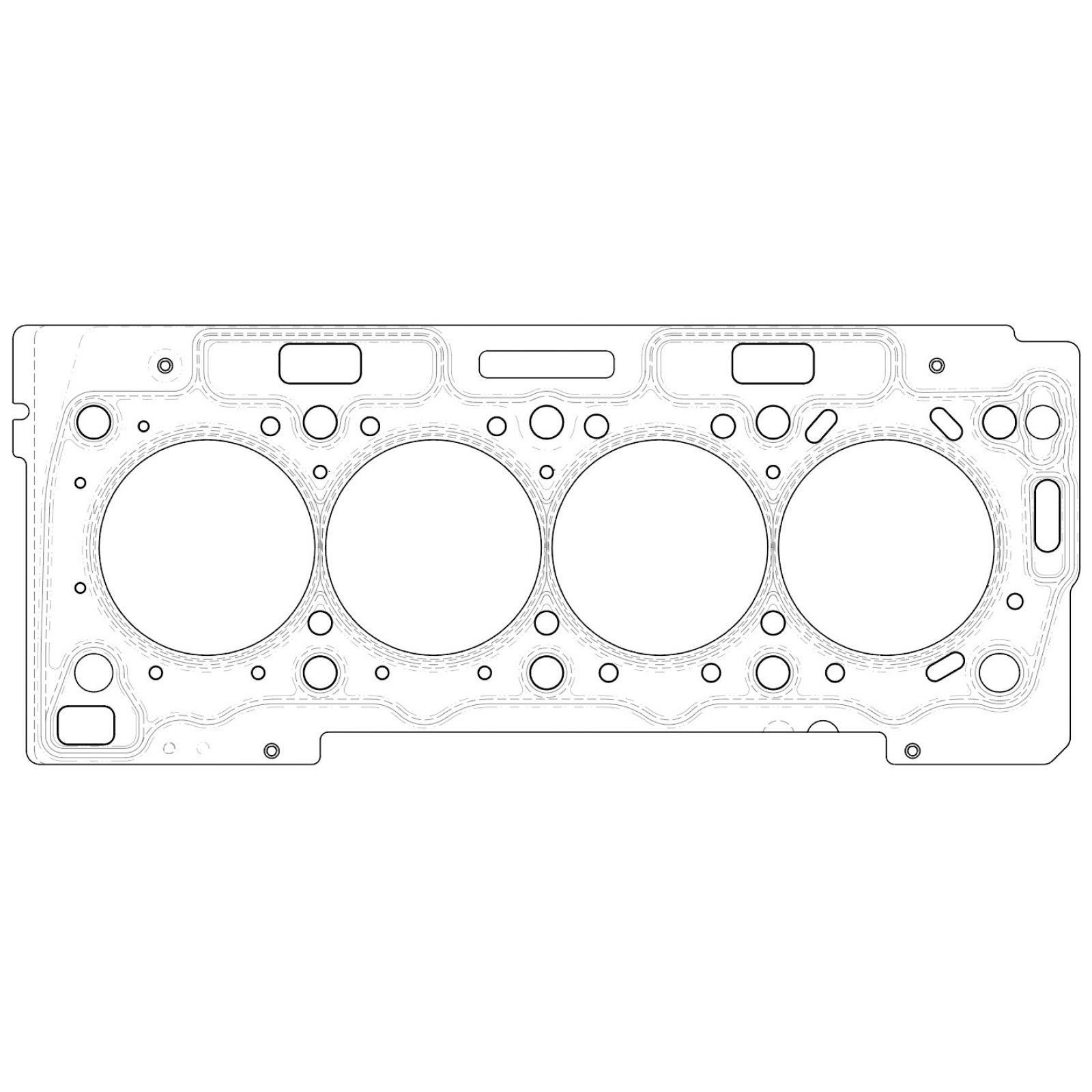 Прокладка ГБЦ, для Пежо 307 2000-, Ситроен C4 2004- 1.6i oem 9663342180, 02091E арт LES12005