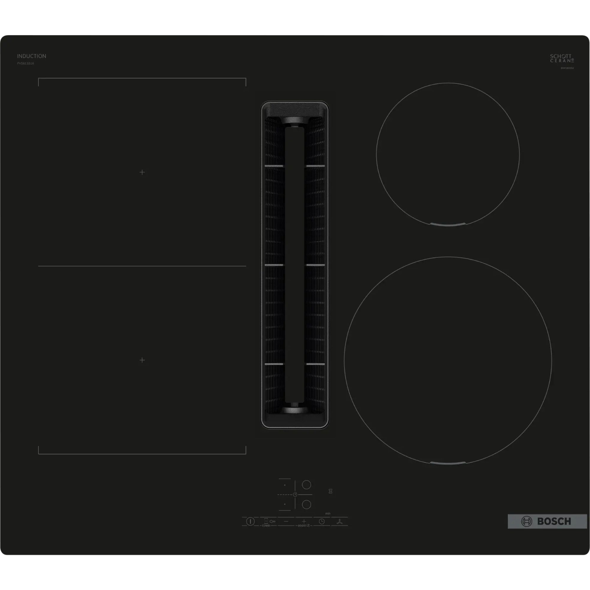 Варочная панель индукционная Bosch PVS611B16E, черный