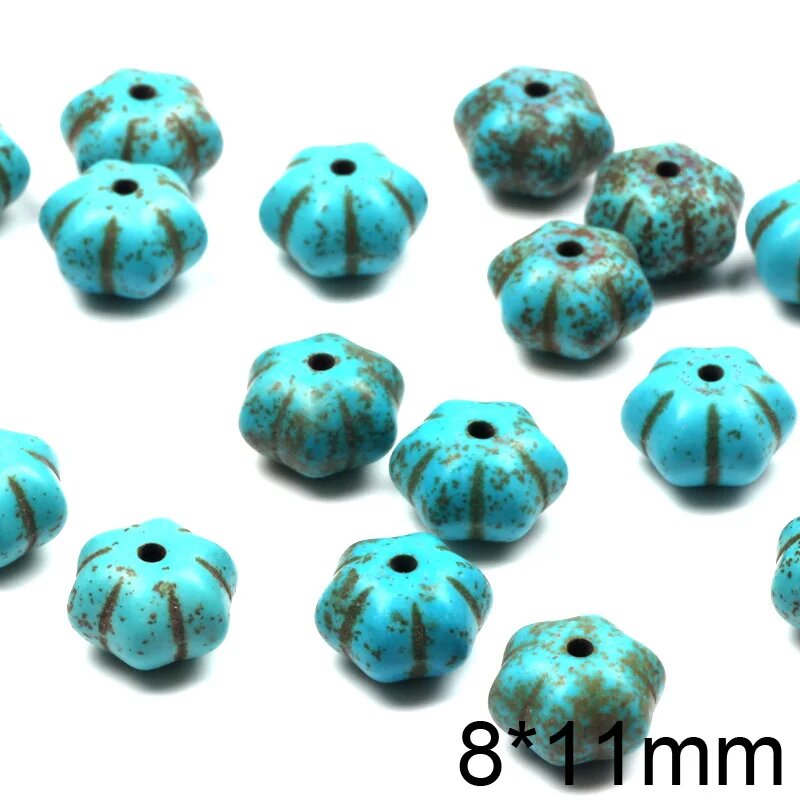 Бусины OLINGART Green Loose Stone 8*11 мм 01 24pcs