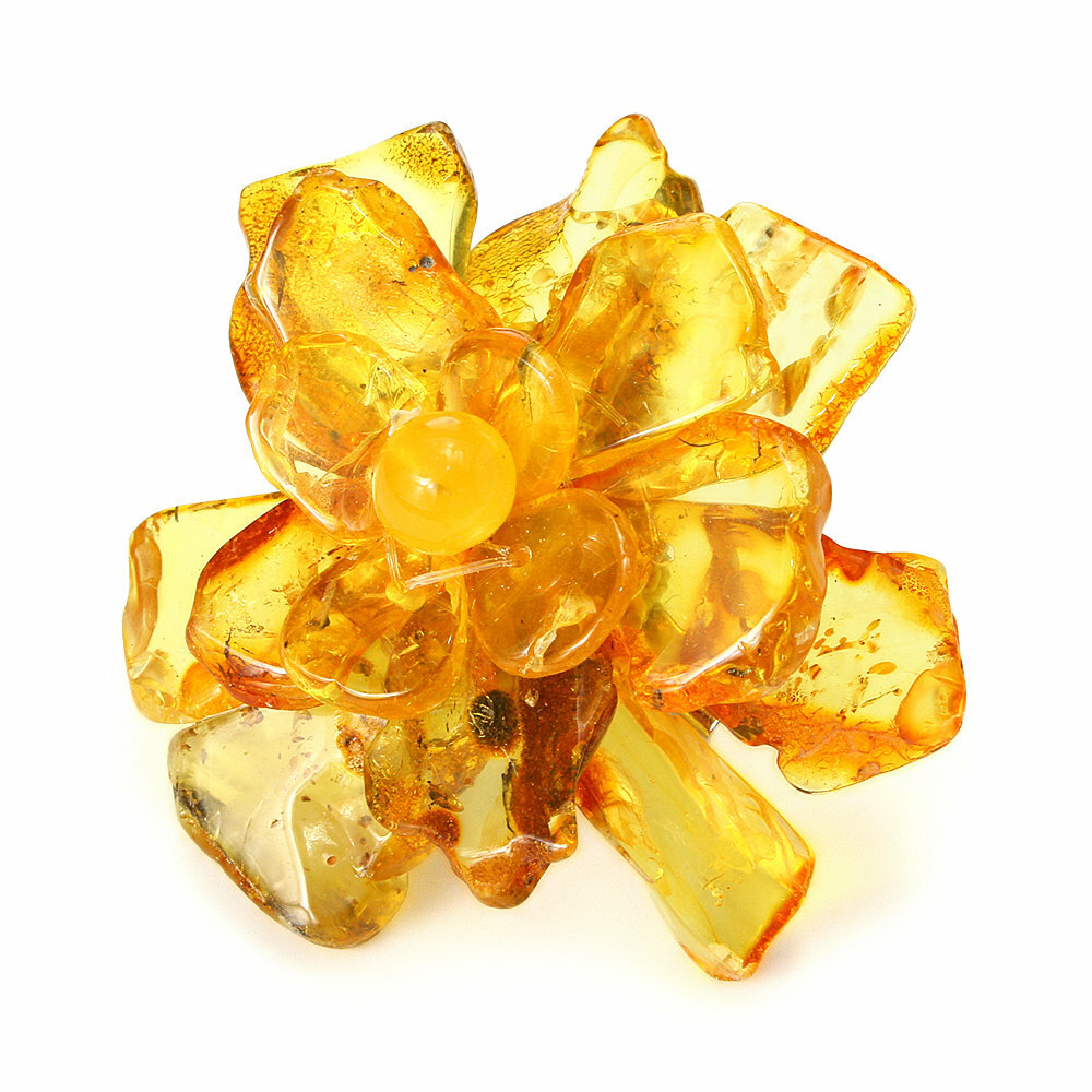 Брошь Amberprofi, янтарь