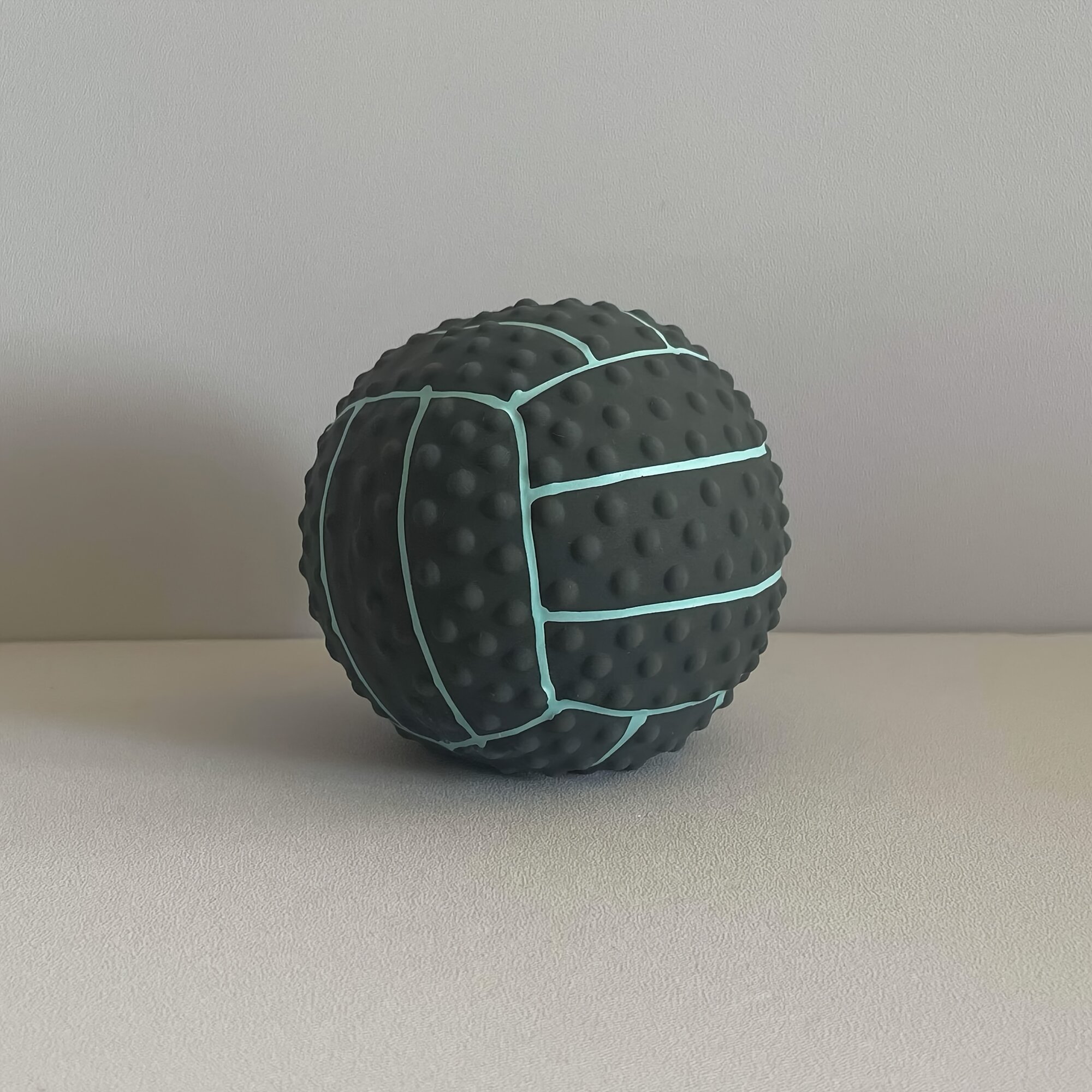 Игрушка для собак латексная со свистком, стиль волейбол, оранжево-синяя, прочная, для жевания и активных игр