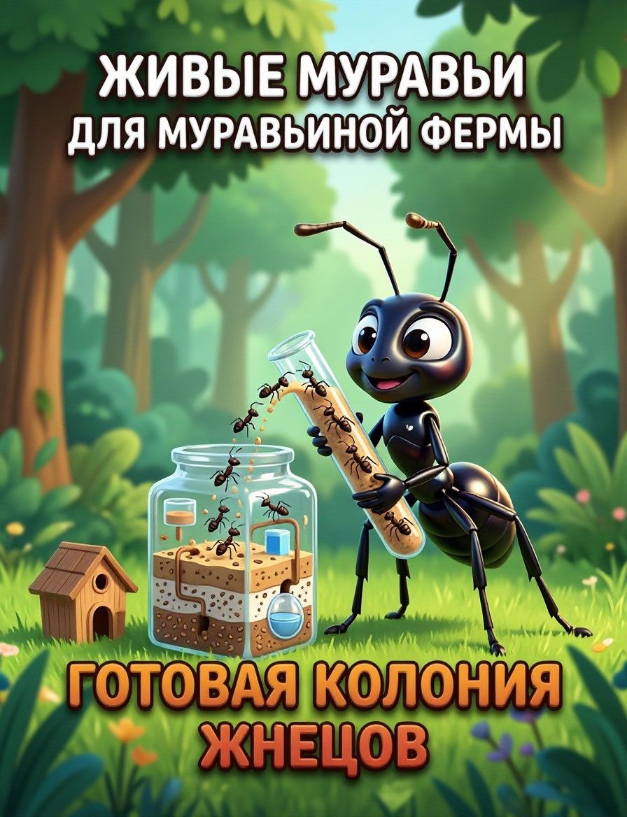 Муравьи живые жнецы для фермы и формикария Messor structor. Органическая приманка Messor mutcus