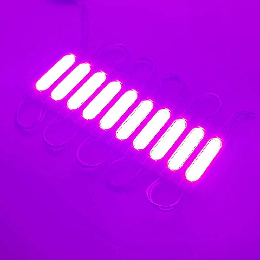 Светодиодные модули COB 12 В, 6 LED, розовые, 10 шт, для габаритных и предупреждающих огней грузовиков, автобусов и прицепов
