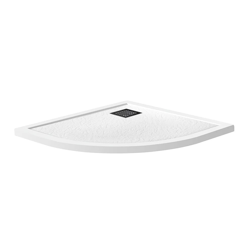 Поддон для душа BelBagno Uno TRAY-MR-UNO R 90-550-35 W-NO 90x90 см, угловой, низкий, с антискользящим покрытием