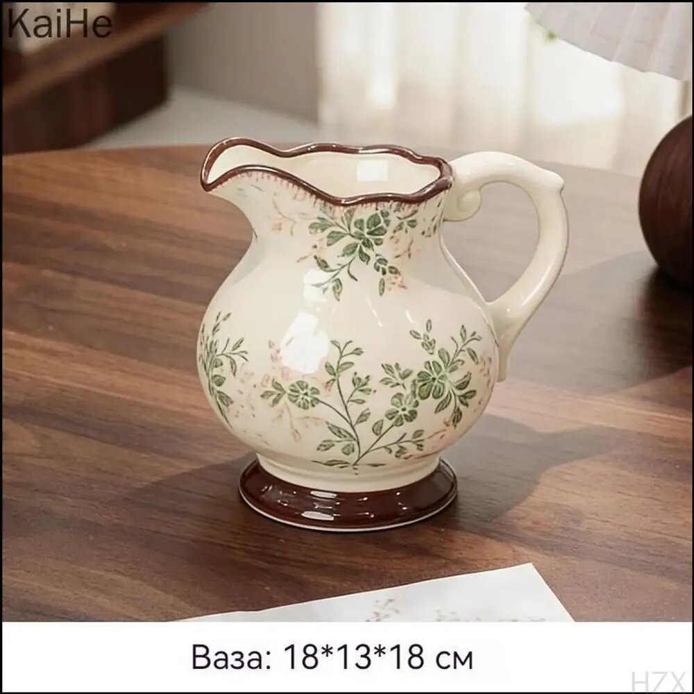 Кувшин hezixuan 1 шт керамика бежевый, 18*13*18 см