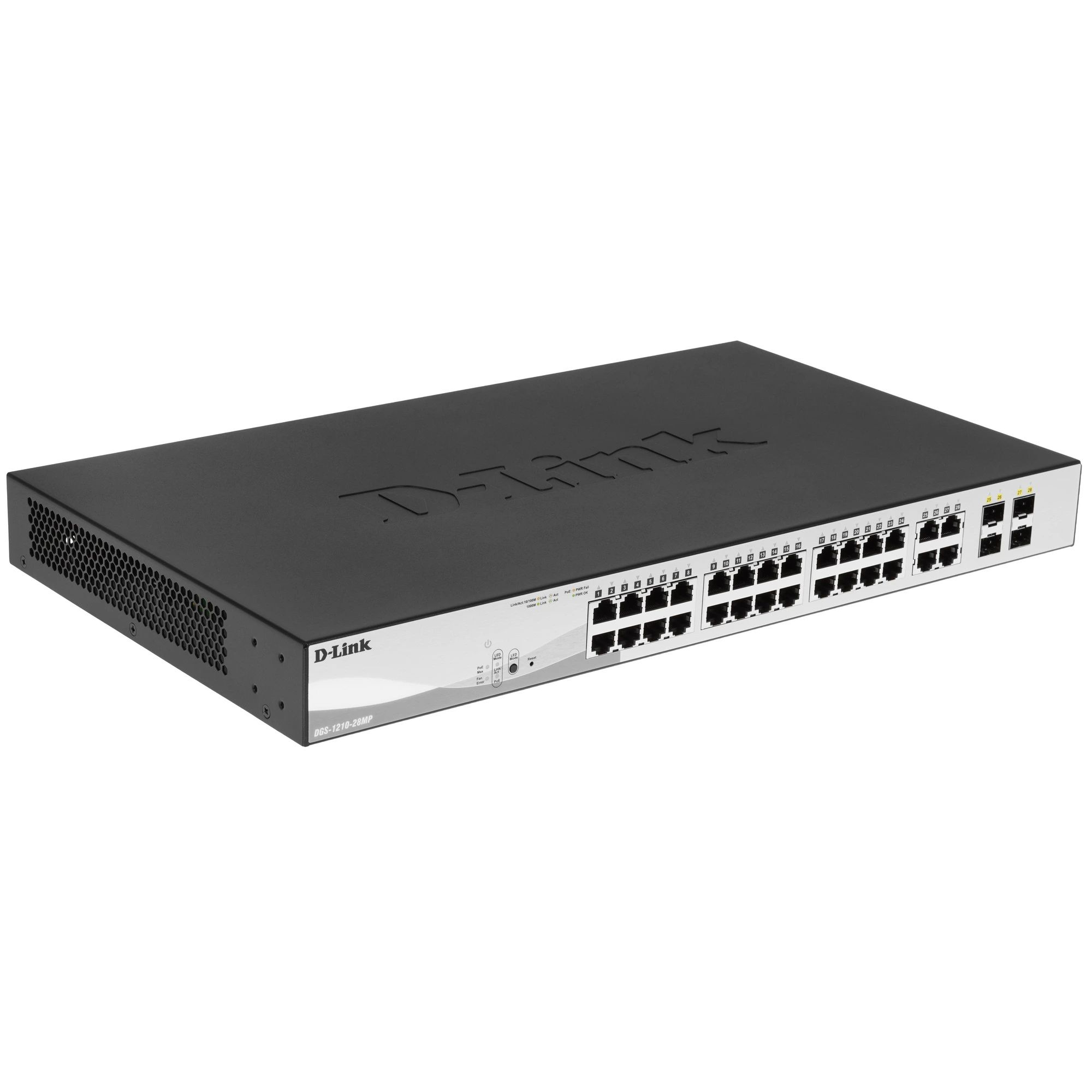 Коммутатор D-Link DGS-1210-28MP/FL1A Управляемый L2 PoE, 24x1000Base-T, 4xCombo 1000Base-T/SFP