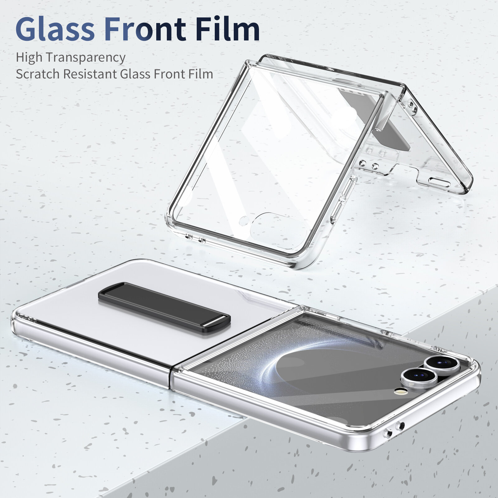 Чехол для Samsung Galaxy Z Flip8 / Samsung Z Flip8 / Самсунг Галакси Зед Флип8, soft touch, чехол-кардиомонитор, поликарбонат (PC), защита камеры, ударопрочный, встроенная подставка, усиленные углы