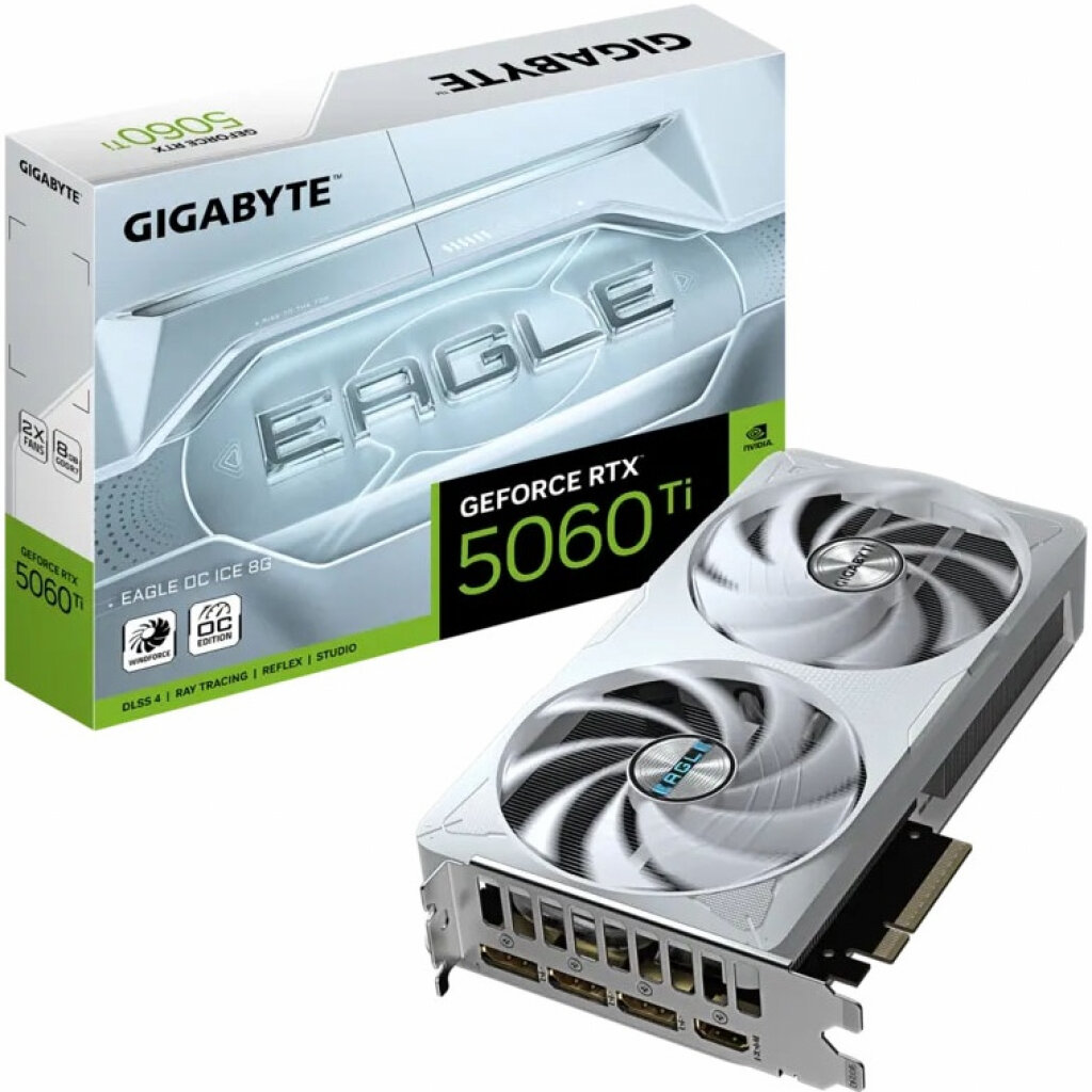 Видеокарта RTX5060Ti 8Gb Gigabyte EAGLE OC ICE GV-N506TEAGLEOC ICE-8GD
