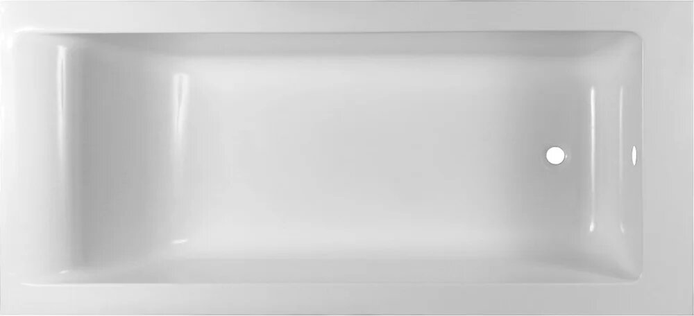 Ванна из искусственного камня Эстет Дельта 170x70, на ножках, пристенная, прямоугольная, белая, глянцевая
