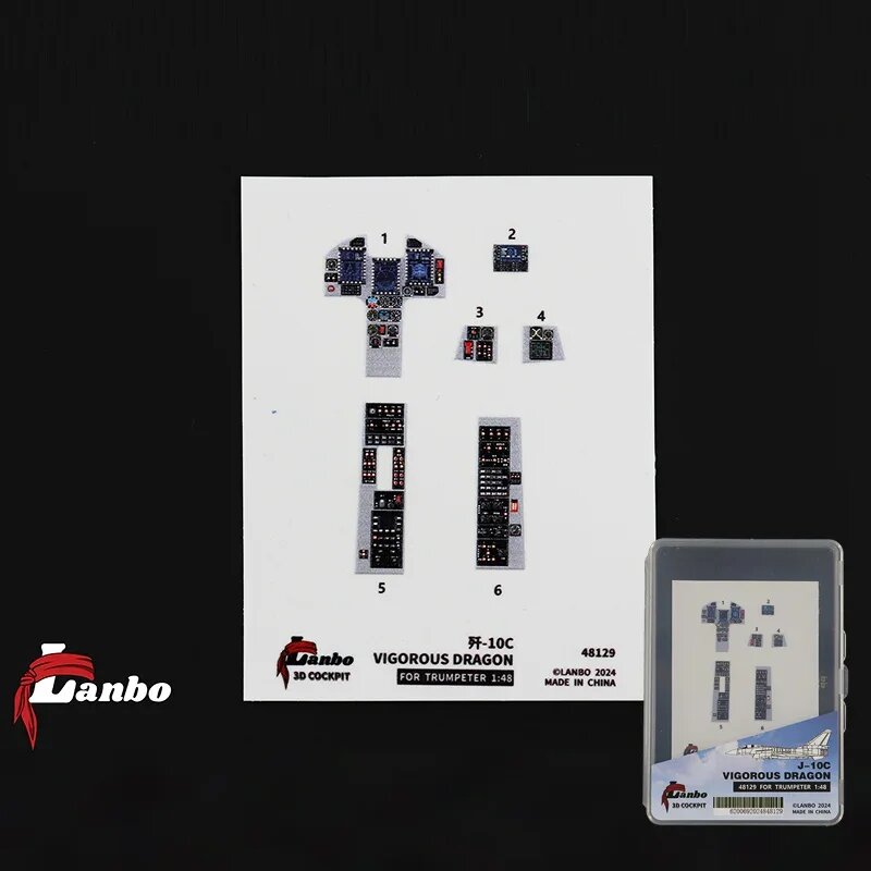 Lanbo 3D Color Cockpit Instrument 48125-130 для модели китайского истребителя 48129 J-10CTrumpeter