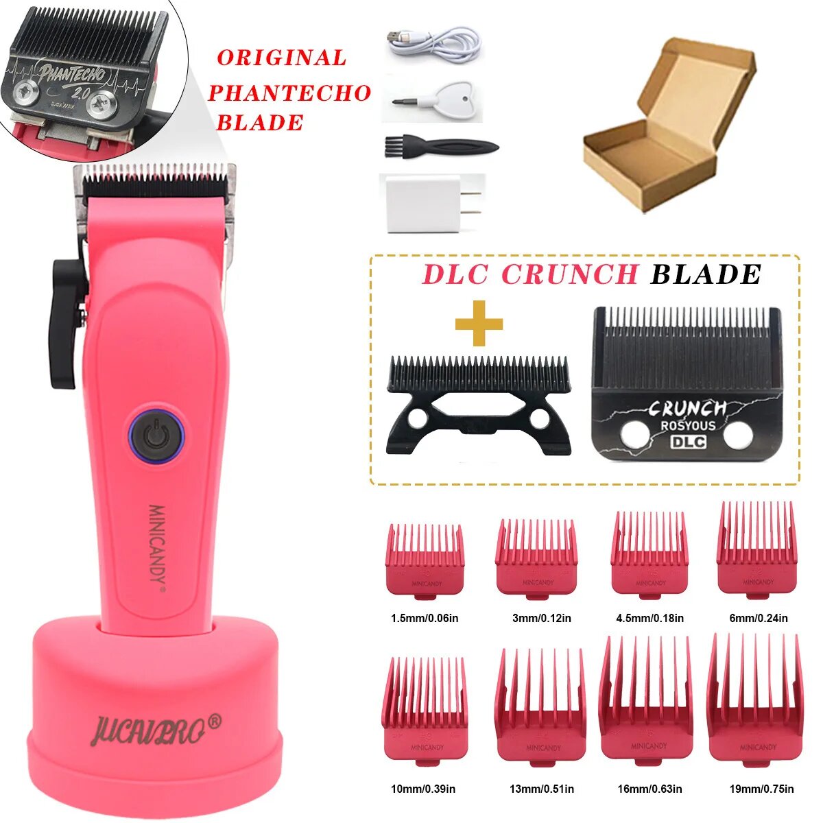 JUCAI MINICANDY JC06 Триммер для волос Pink-CH Blade