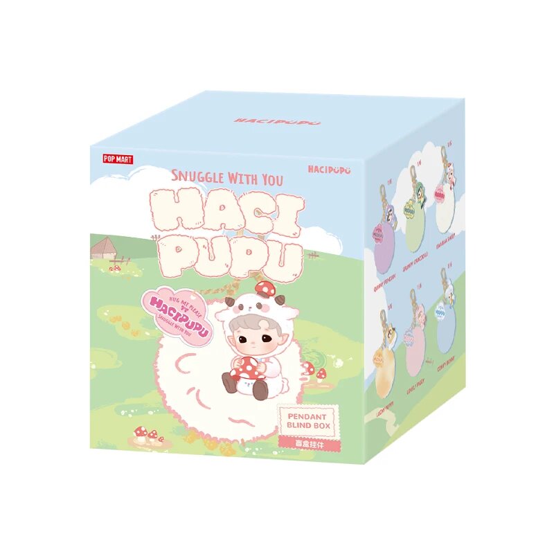 POP MART HACIPUPU Snuggle With You Series-подвеска Mystery Box Черный, 1PC