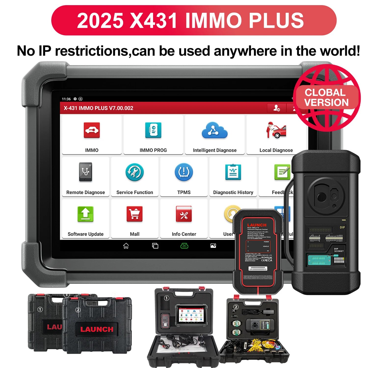 LAUNCH X431 IMMO PLUS 2025 Global Version с X-PROG 3