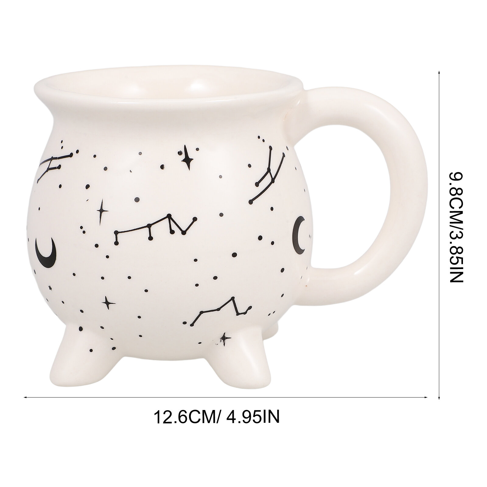 Кружка Ведёрко Для Кофе И Чая Из Керамики Белого Цвета 12.60X9.80X8.90Cm