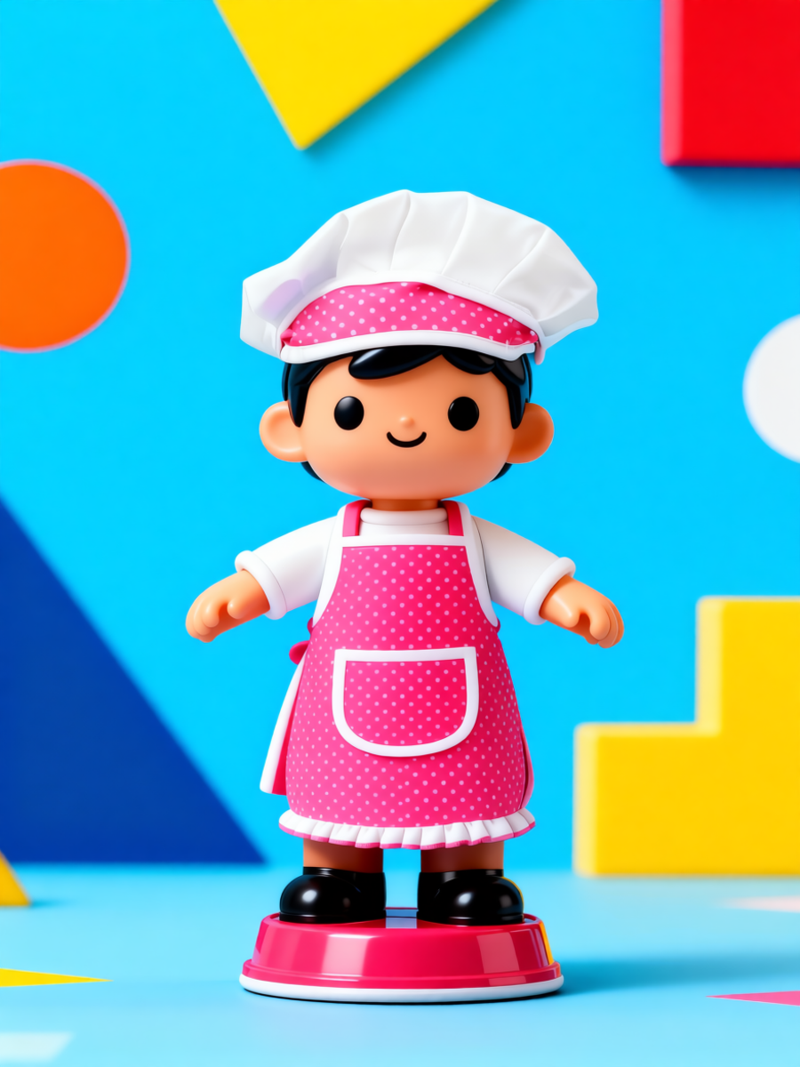 Набор Для Игры В Кулинарию Детский Фартук И Шапочка Для Девочек Размер 51X41X0 2Cm