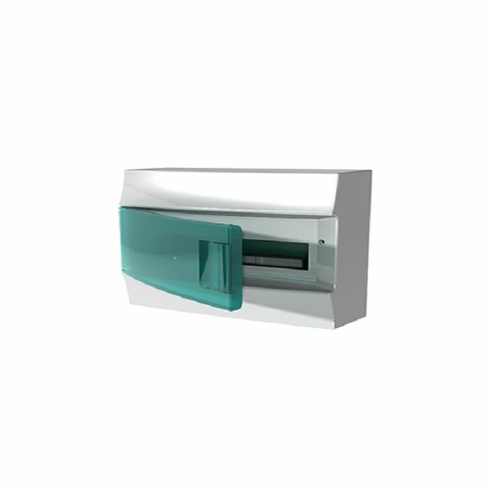 Щиток настенный ABB Mistral41 18М зеленая прозрачная дверь (387х262х119) 1SPE007717F0821