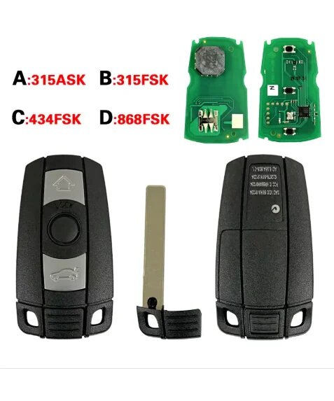 Умный брелок-ключ KEYECU для BMW CAS3 серий 1/3/5/7, X5, X6, E60, E61, E70, E71, E87, 1PCs, 868Mhz