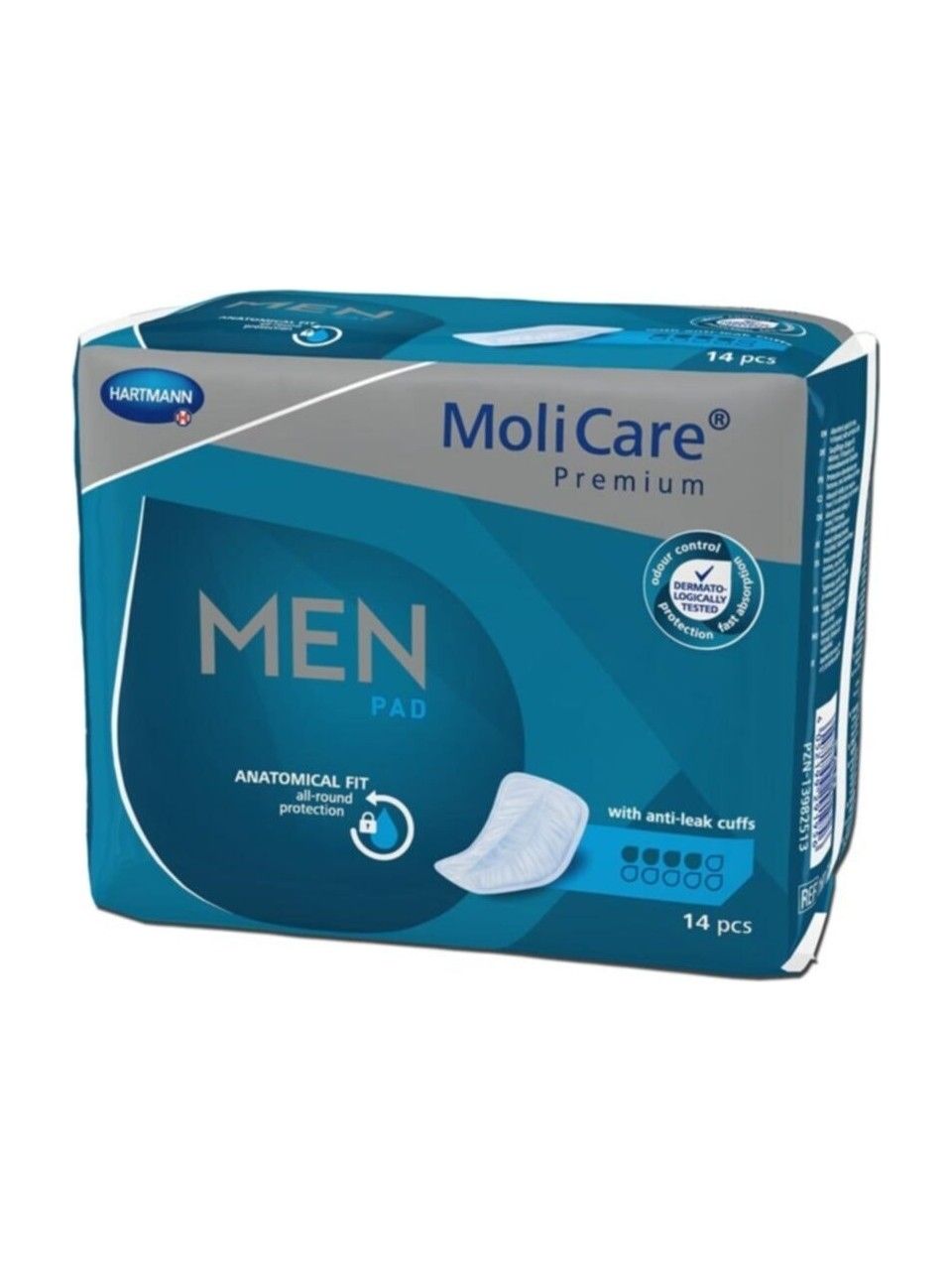 Hartmann Molicare Premium Men Pad 4 капли Мужские прокладки для мочевого пузыря 14 штук