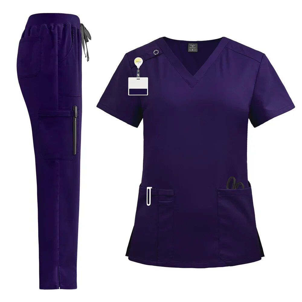 Женский медицинский костюм фиолетовый, Цвет: 42020-purple