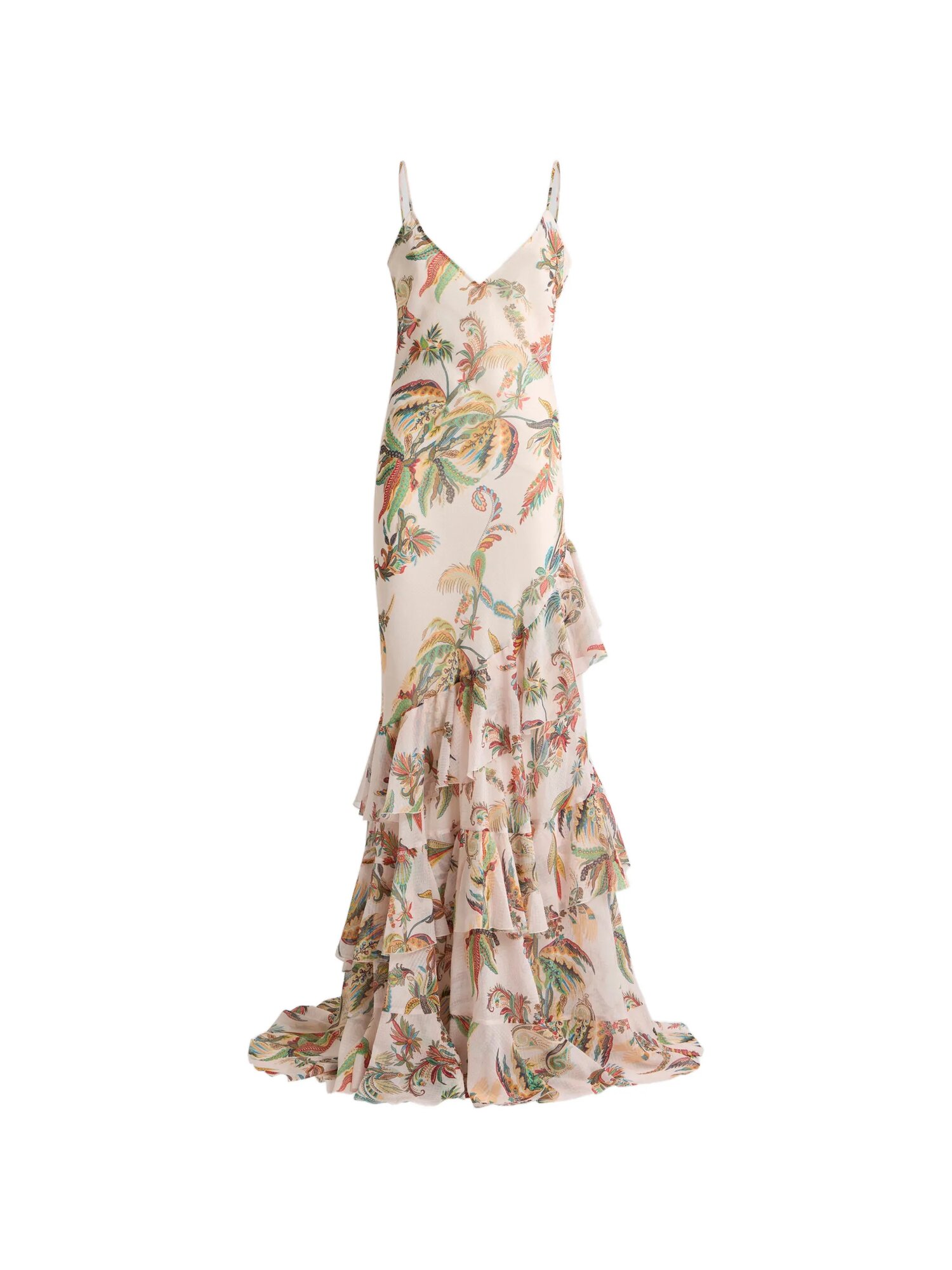 Платье ETRO Ruffled paisley-print maxi dress