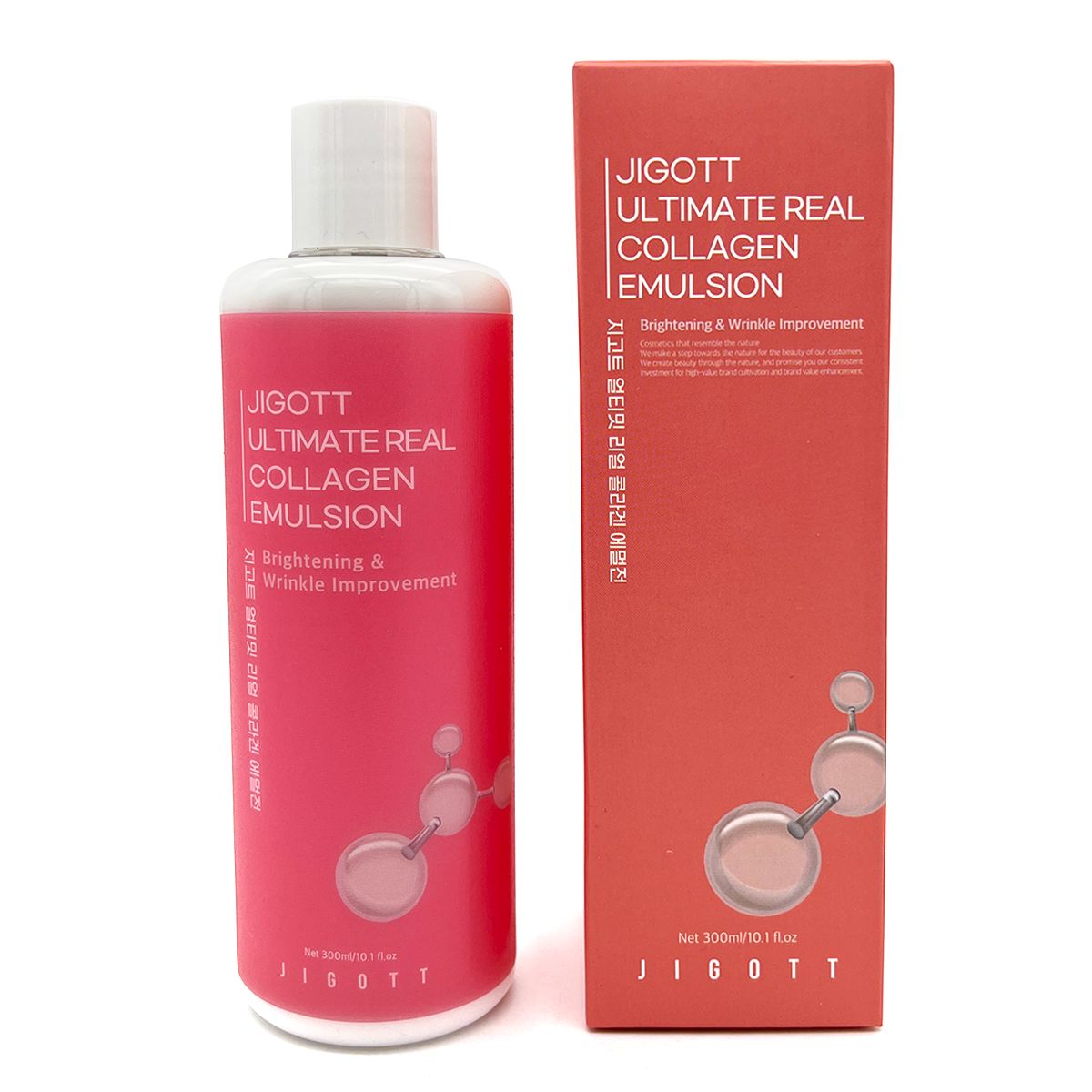 Jigott Эмульсия для лица с коллагеном антивозрастная, Корея, Ultimate Real Collagen Emulsion, 300 мл