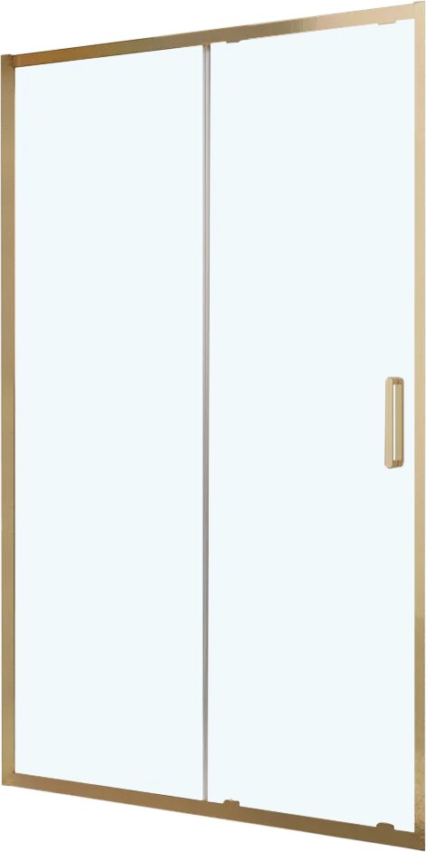 Душевая дверь в нишу BelBagno Luce BF-1-110-C-ORO стеклянная, раздвижная, 110 см, угловая, одностворчатая, итальянская