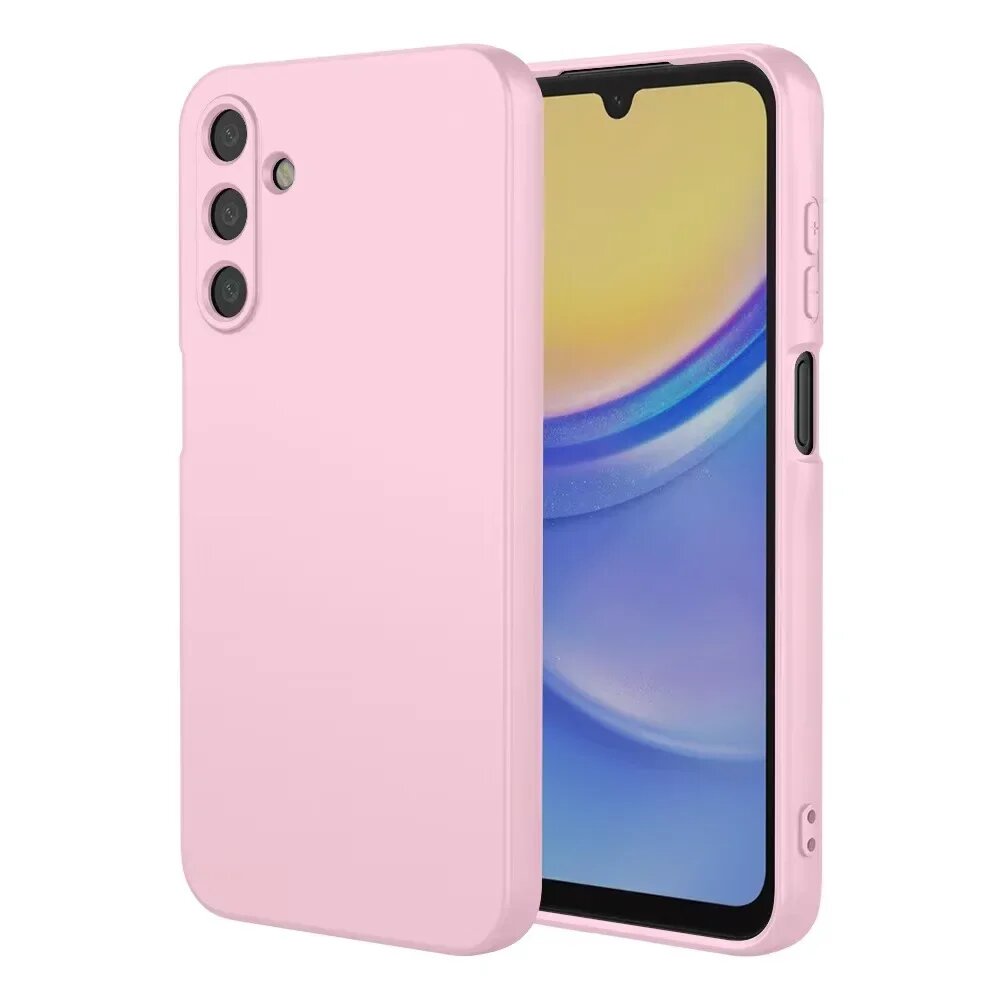Чехол Для Samsung Galaxy A17 Из Жидкого Силикона, Квадратный, Розовый, Pink, For Samsung A17 4G
